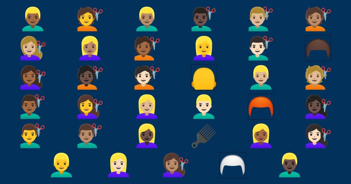 👱‍♀️ Hair Emojis 👱‍♂️ 💇 💇‍♂️ 💇‍♀️ 🪮 👱🏻‍♀️