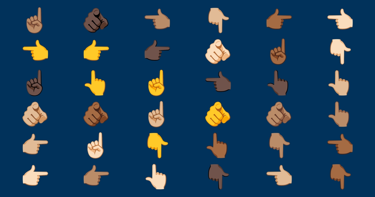 👈 Pointing Emojis 👉 👆 👇 ☝️ 🫵 👈🏻