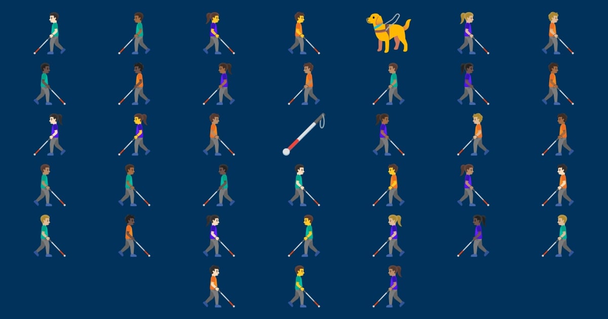 🧑‍🦯 Blind Emojis 🧑‍🦯‍ ️ 👨‍🦯 👨‍🦯‍ ️ 👩‍🦯 👩‍🦯‍ ️ 🦮