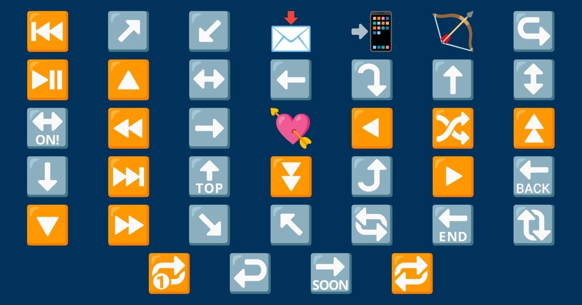 💘 Arrow Emojis 📲 📩 🏹 ⬆️ ↗️ ️