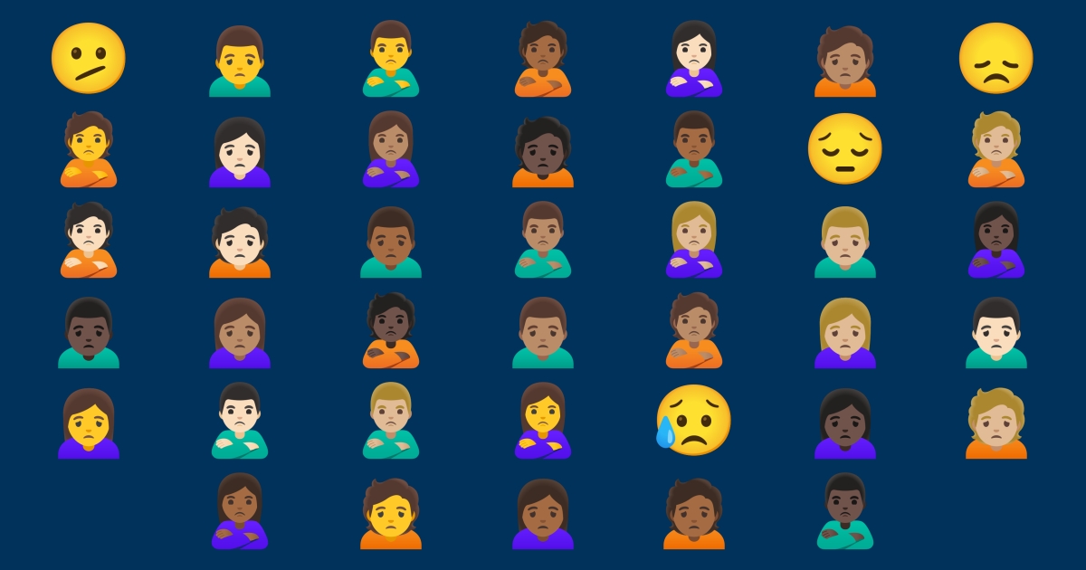 😔 Disappointed Emojis 🫤 😥 😞 🙍 🙍‍♂️ 🙍‍♀️