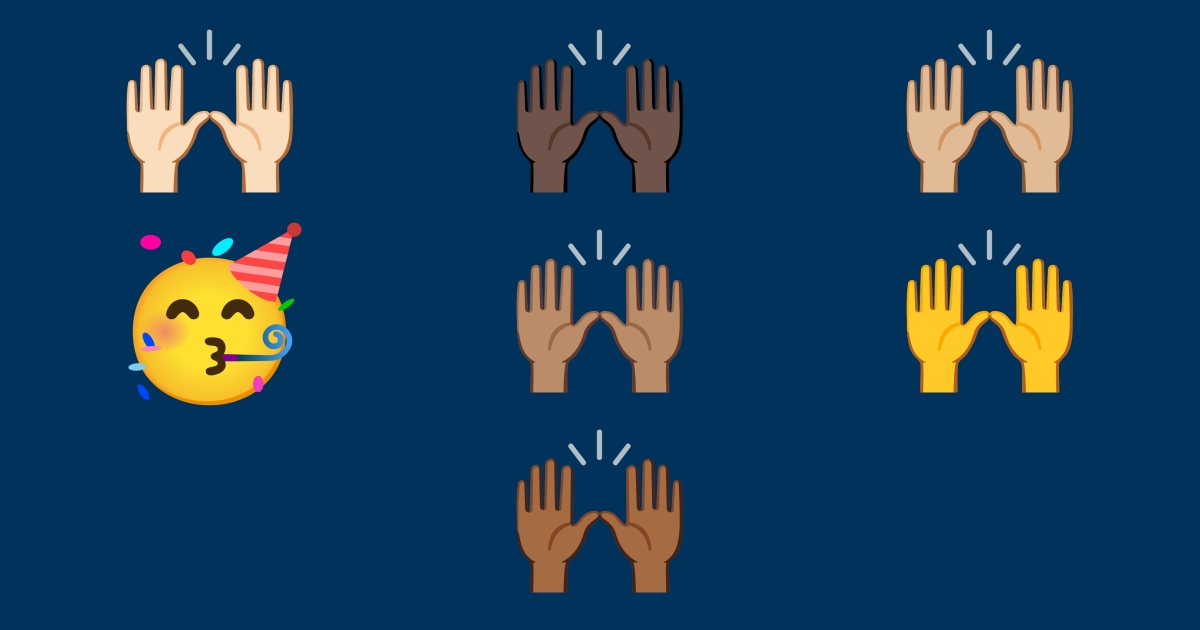 🥳 Hurra Emojis 🙌 🙌🏻 🙌🏼 🙌🏽 🙌🏾 🙌🏿