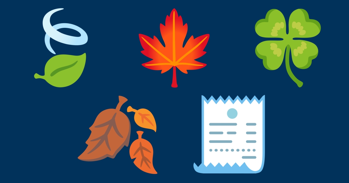 🍀 Blatt Emojis 🍁 🍂 🍃 🧾