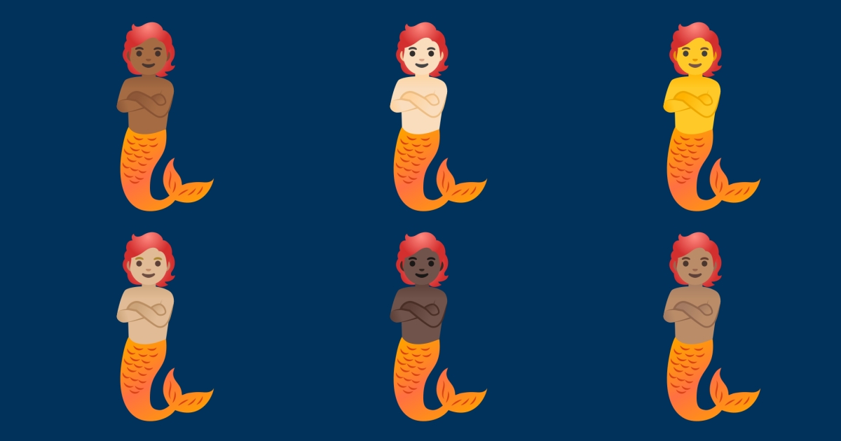 🧜 Meermann Emojis 🧜🏻 🧜🏼 🧜🏽 🧜🏾 🧜🏿