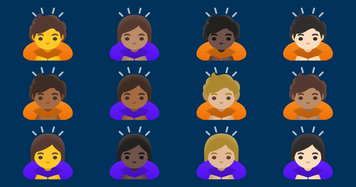 🙇 Entschuldigung Emojis 🙇‍♀️ 🙇🏻 🙇🏼 🙇🏽 🙇🏾 🙇🏿