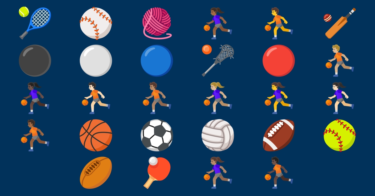 ⛹️ Ball Emojis ⛹️‍♀️ ⚽ ⚾ 🥎 🏀 🏐