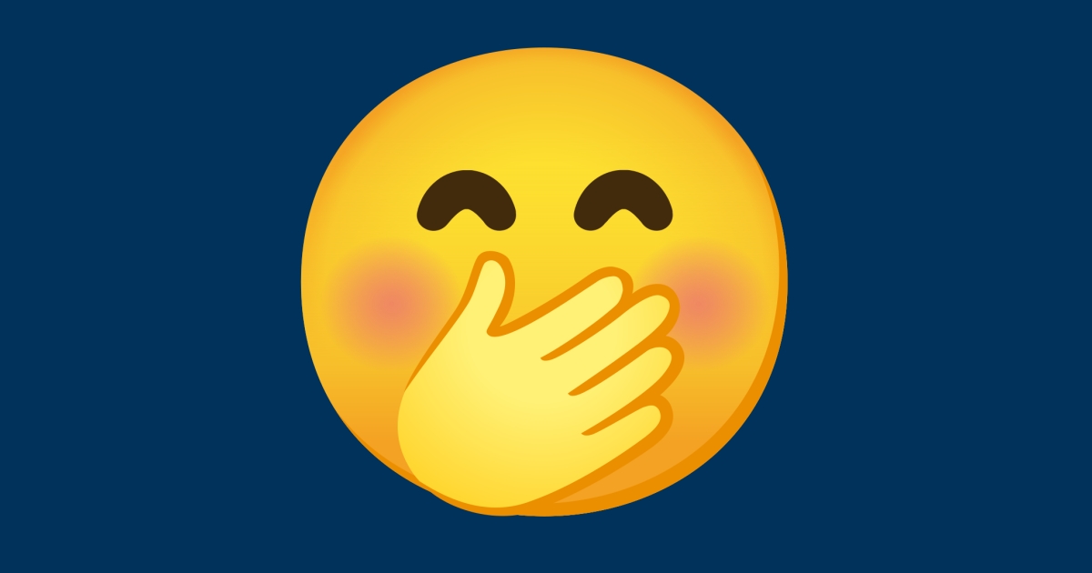 🤭 Visage Avec Main Devant La Bouche Emojis
