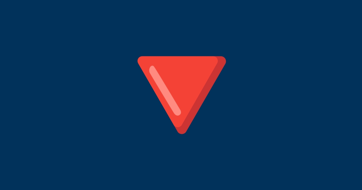 🔻 Triangle Rouge Pointé Vers Le Bas Emojis