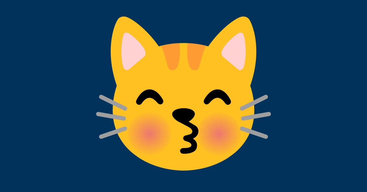 😽 Chat Qui Fait Une Bise Avec Les Yeux Fermés Emojis