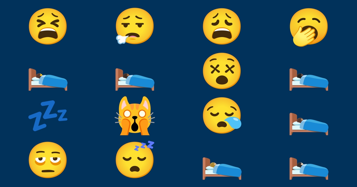 😮‍💨 Fatigue Emojis 😪 😴 🫩 😵 😩 😫