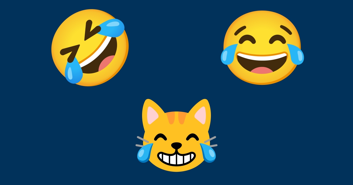 Emoji Riant Aux Larmes Un Emoji Jaune Vif Riant Des Larmes De Joie