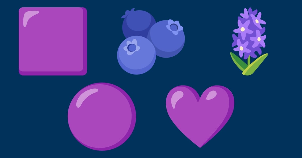 💜 Violet Emojis 🪻 🫐 🟣 🟪