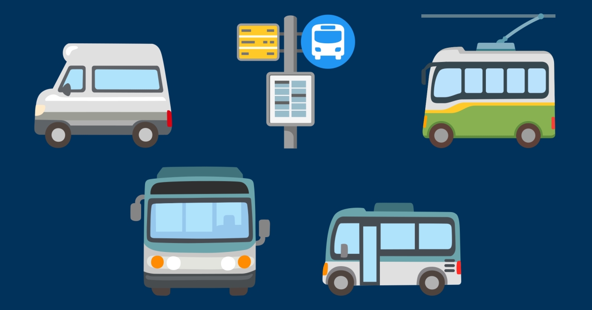 🚌 Bus Emojis 🚍 🚎 🚐 🚏