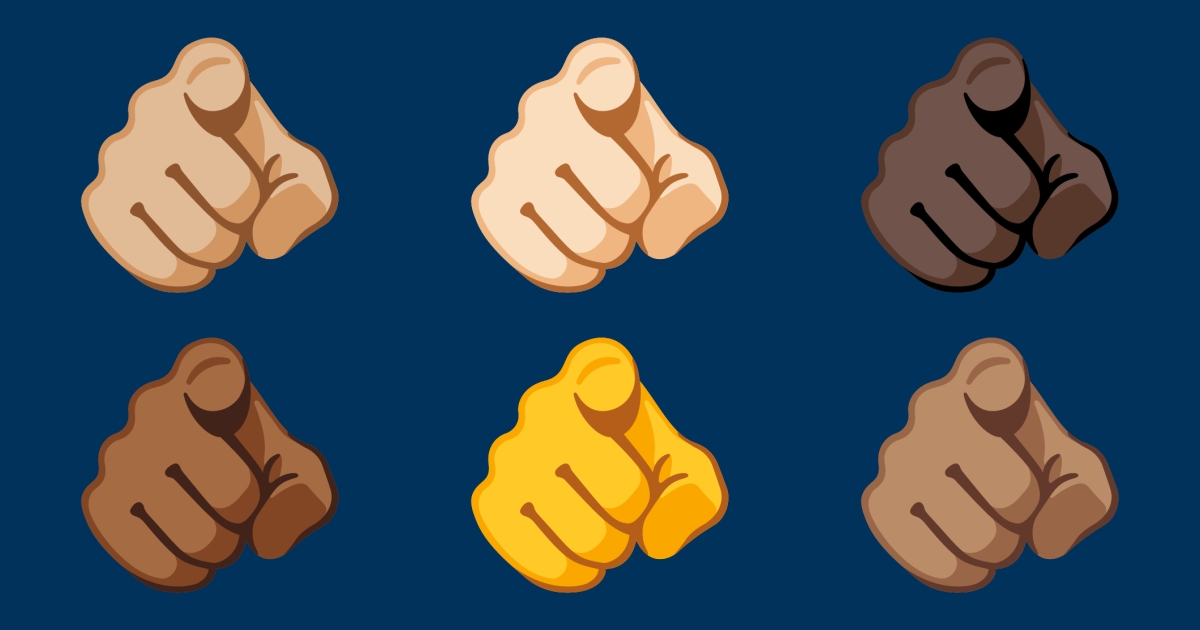 🫵 Pointer Emojis 🫵🏻 🫵🏼 🫵🏽 🫵🏾 🫵🏿