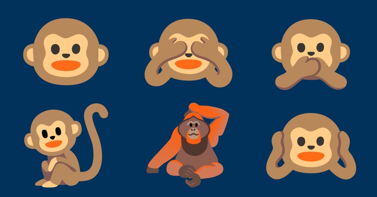🙈 Singe Emojis 🙉 🙊 🐵 🐒 🦧