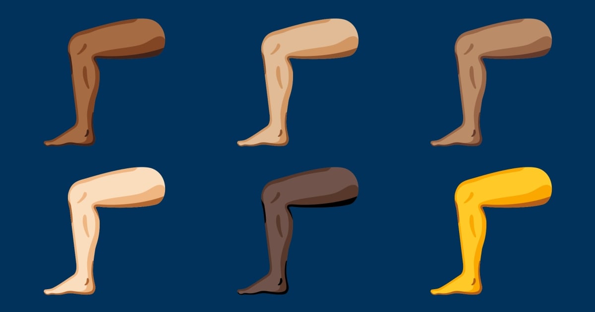 🦵 Genou Fléchi Emojis 🦵🏻 🦵🏼 🦵🏽 🦵🏾 🦵🏿