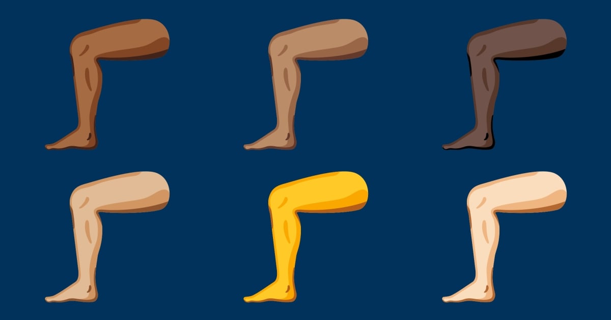 🦵 Jambe Emojis 🦵🏻 🦵🏼 🦵🏽 🦵🏾 🦵🏿