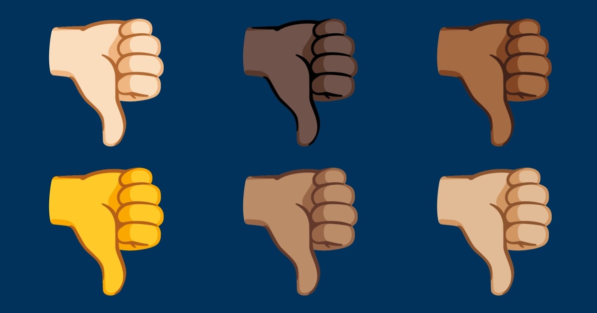 👎 Nul Emojis 👎🏻 👎🏼 👎🏽 👎🏾 👎🏿