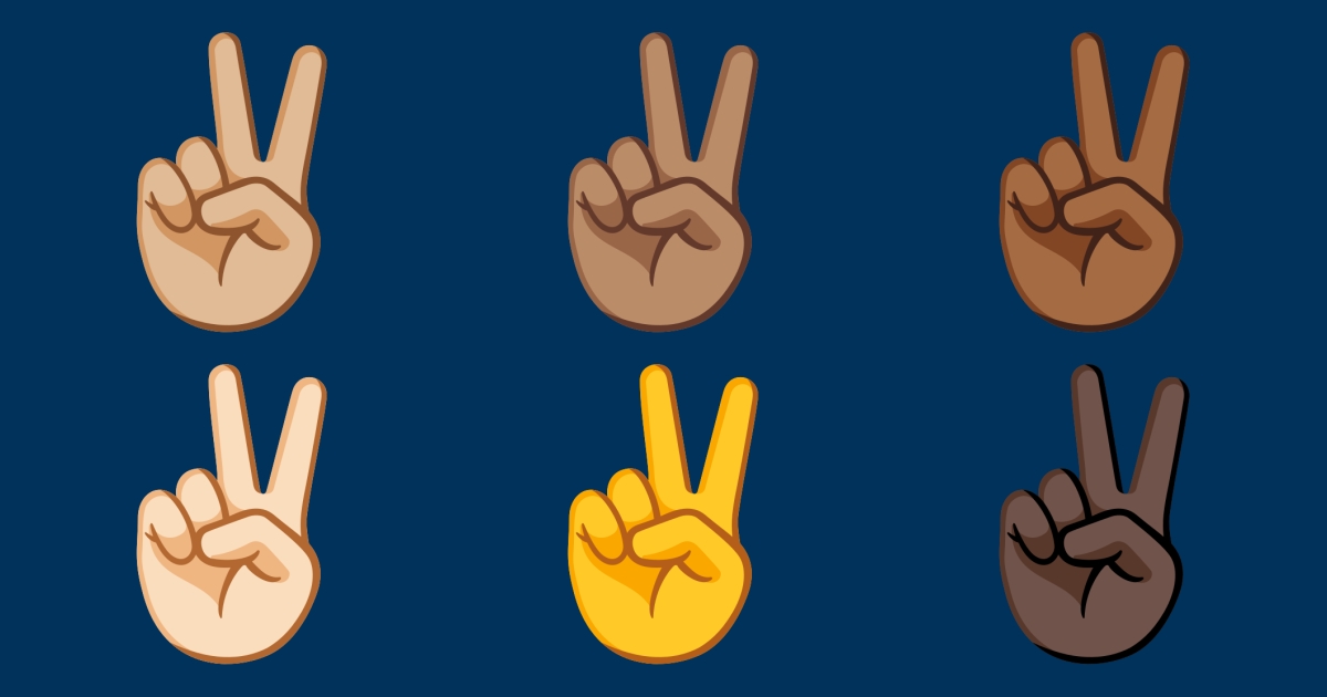 ️ V De La Victoire Emojis 🏻 🏼 🏽 🏾 🏿