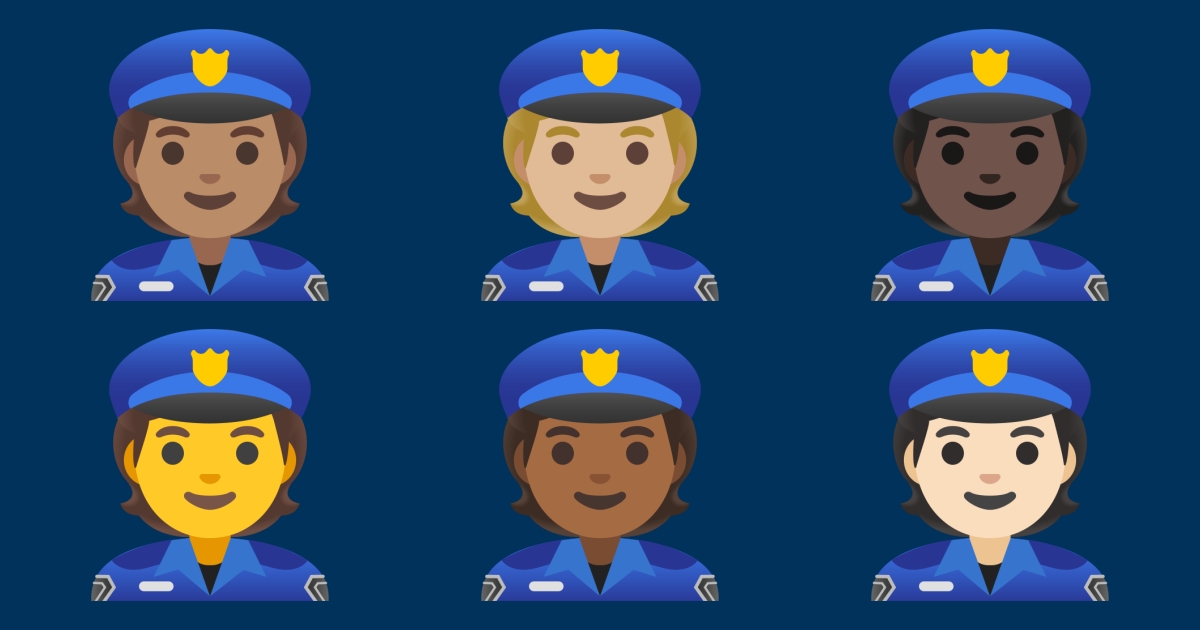 👮 Officier De Police Emojis 👮🏻 👮🏼 👮🏽 👮🏾 👮🏿