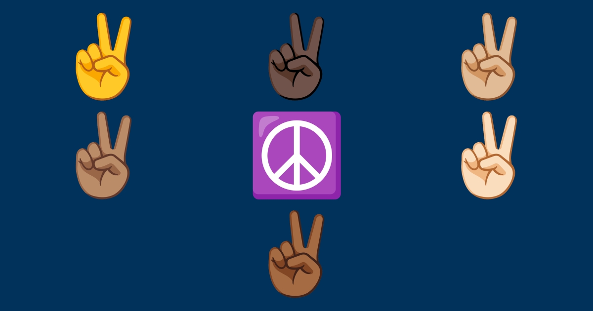 ️ Peace And Love Emojis ☮️ 🏻 🏼 🏽 🏾 🏿