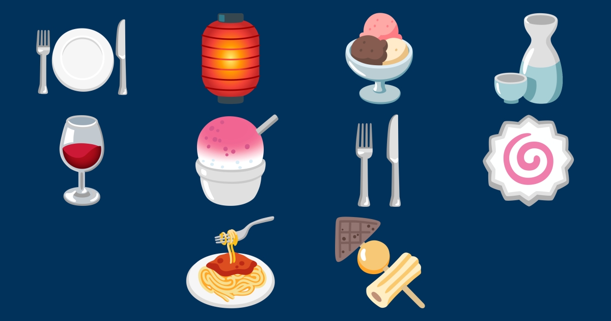 🍝 Restaurant Emojis 🍢 🍥 🍧 🍨 🍶 🍷