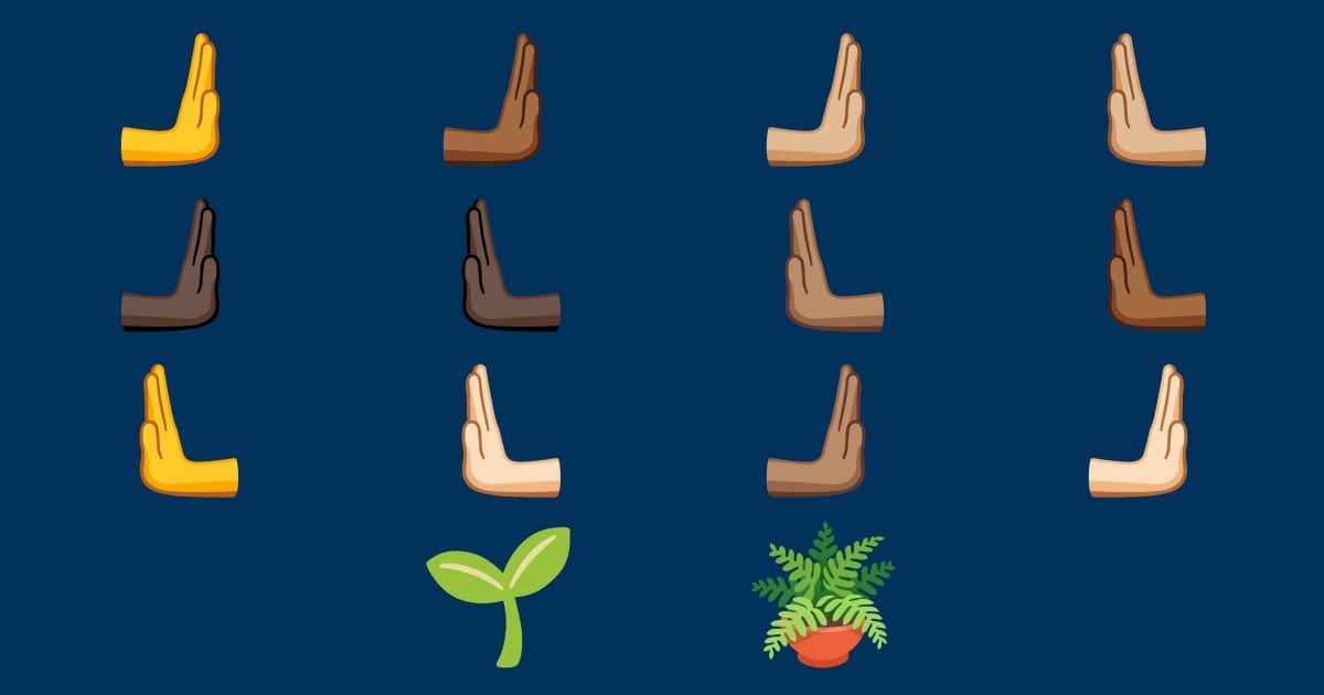 Pousser Emojis 🫸 🌱 🪴 🫷🏻 🫷🏼 🫷🏽