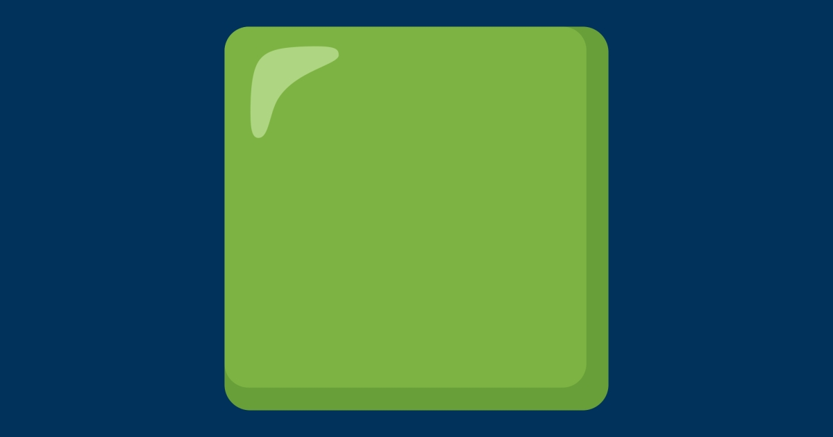 🟩 Quadrato Di Colore Verde Emoji