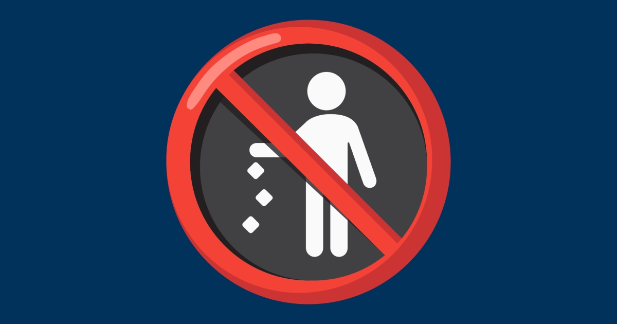 🚯 Simbolo Vietato Gettare Rifiuti Emoji