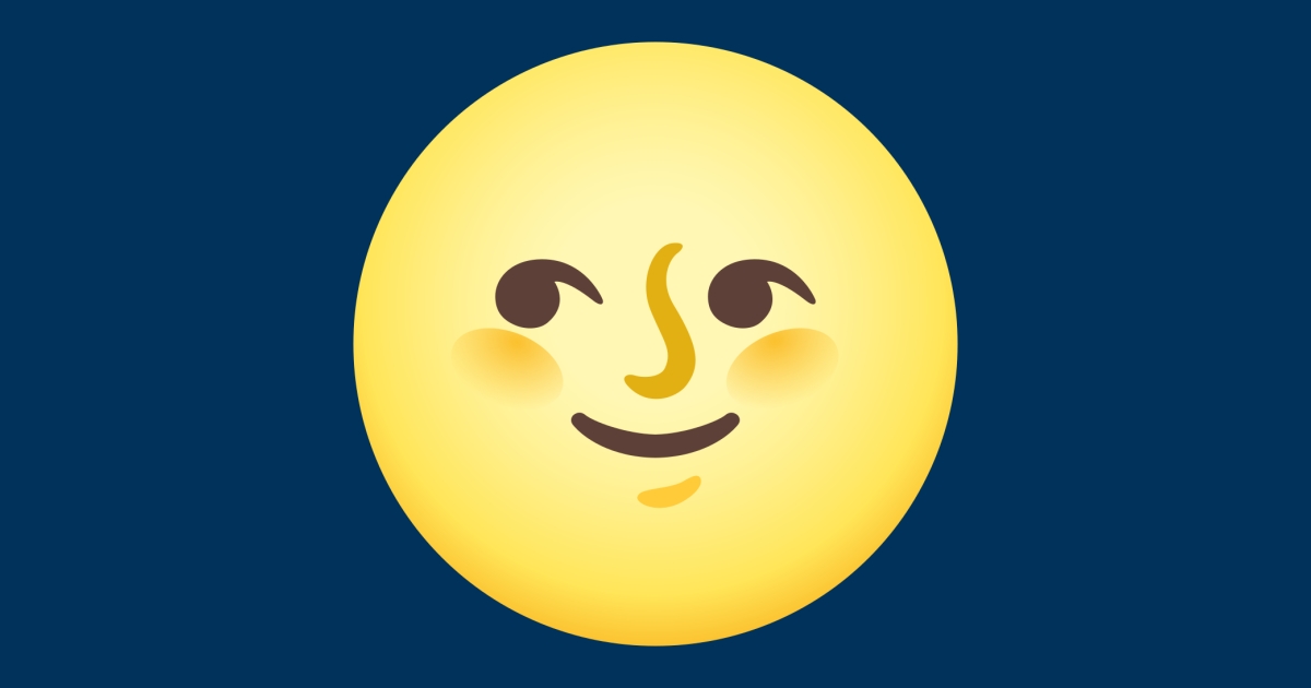 🌝 Luna Piena Con Faccina Emoji
