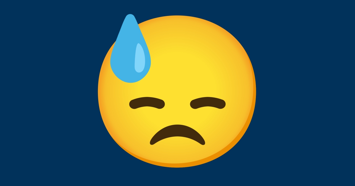 😓 Ci è Mancato Poco Emoji