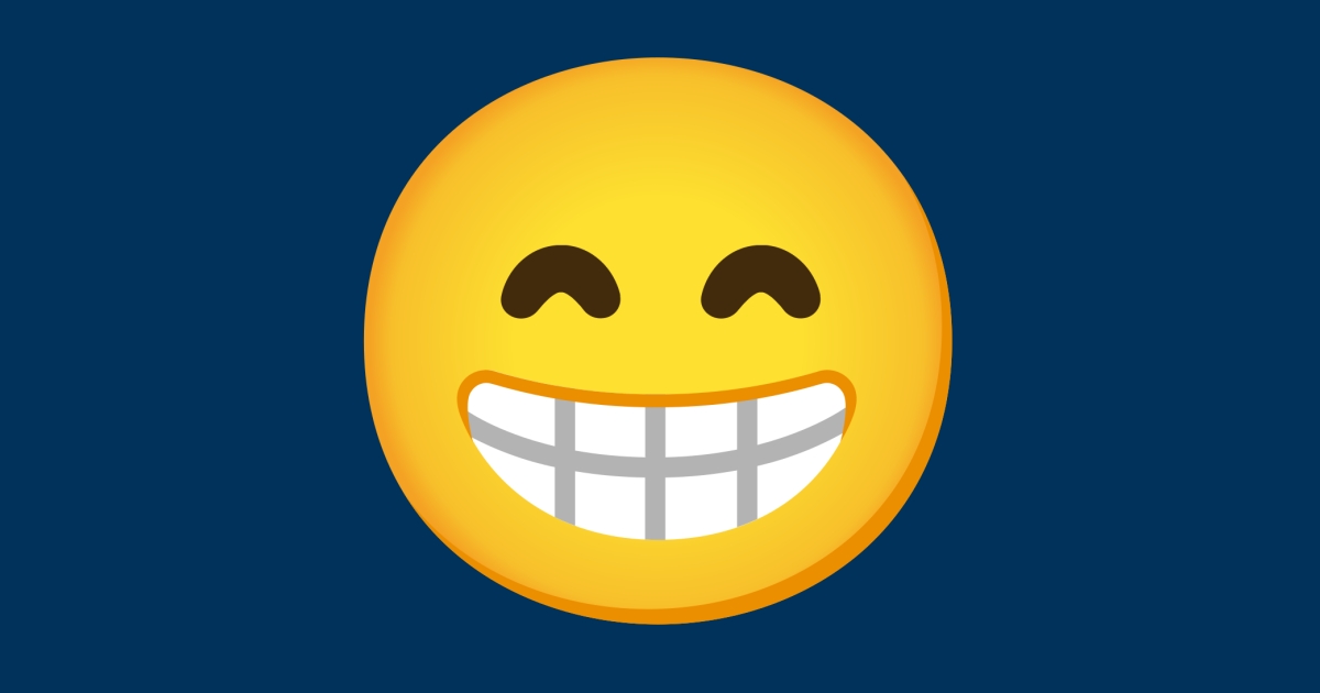 😁 Sogghigno Con Occhi Felici Emoji