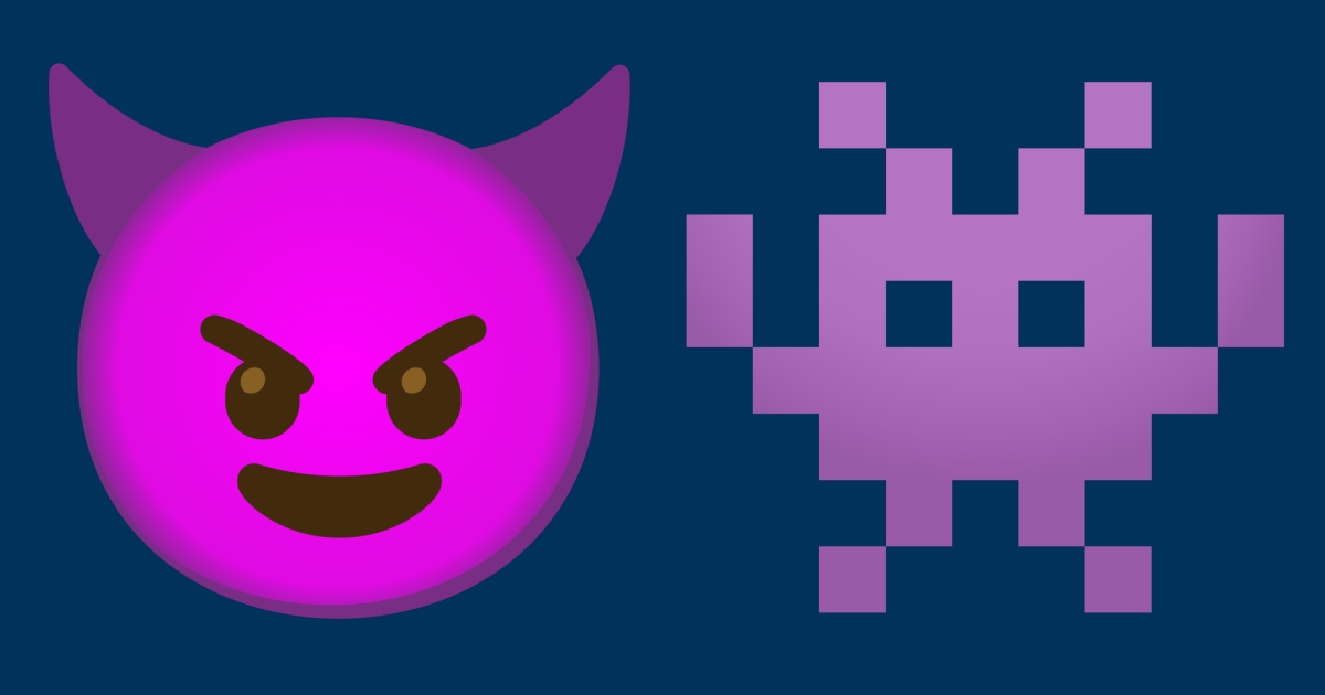 😈 Faccina Viola Emoji 👾