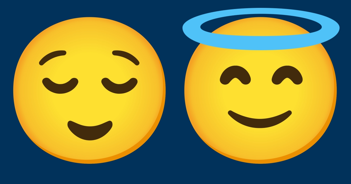😇 Faccina Con Sorriso Emoji 😌