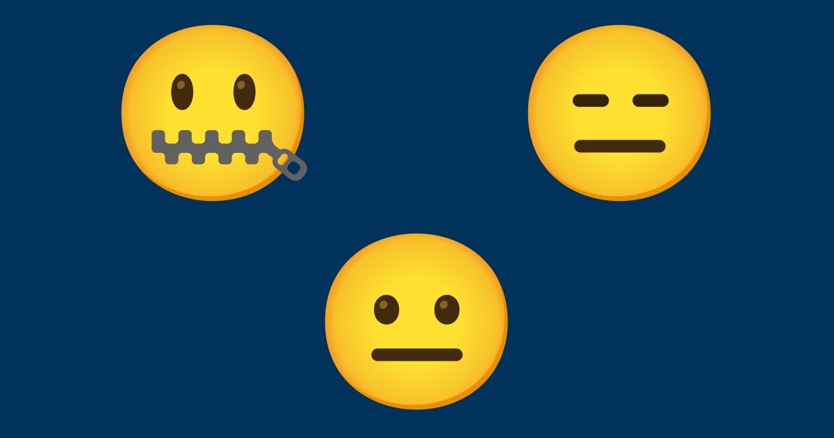 🤐 No Comment Emoji 😐 😑