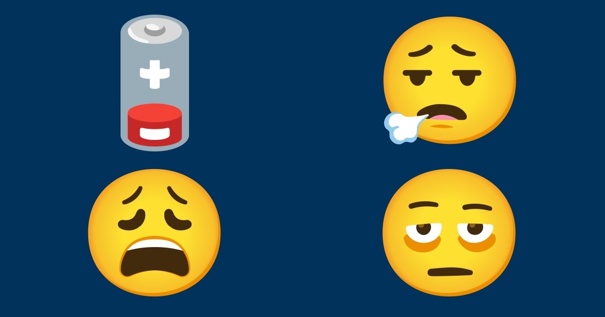 😮‍💨 Esausto Emoji 🫩 😩 🪫