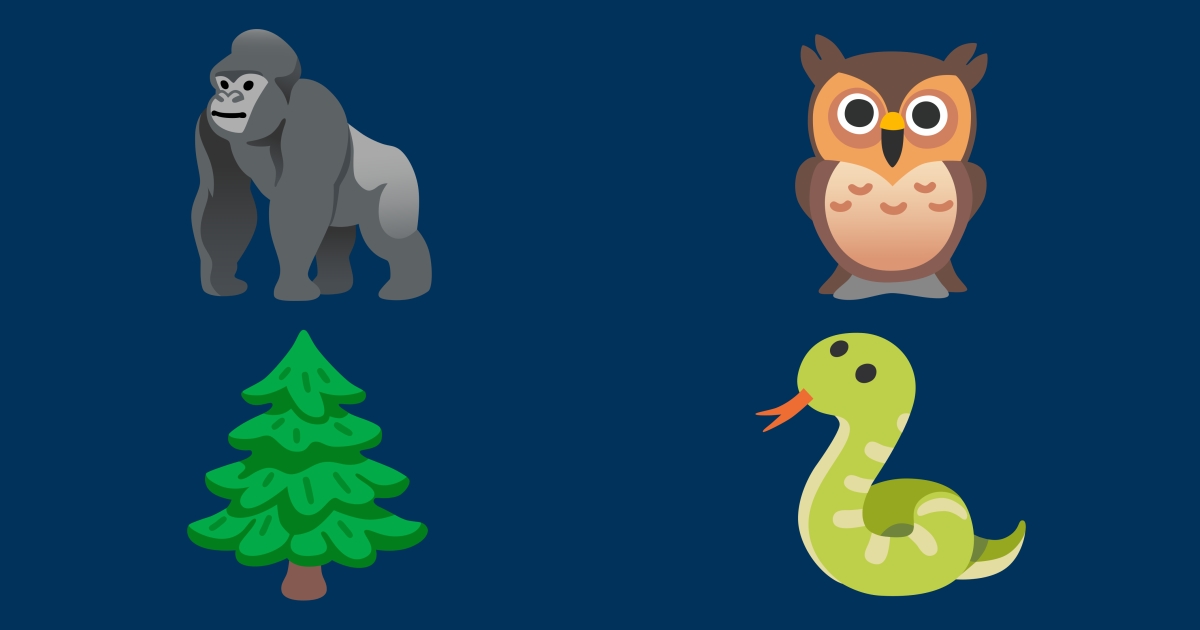 🦍 Foresta Emoji 🦉 🐍 🌲