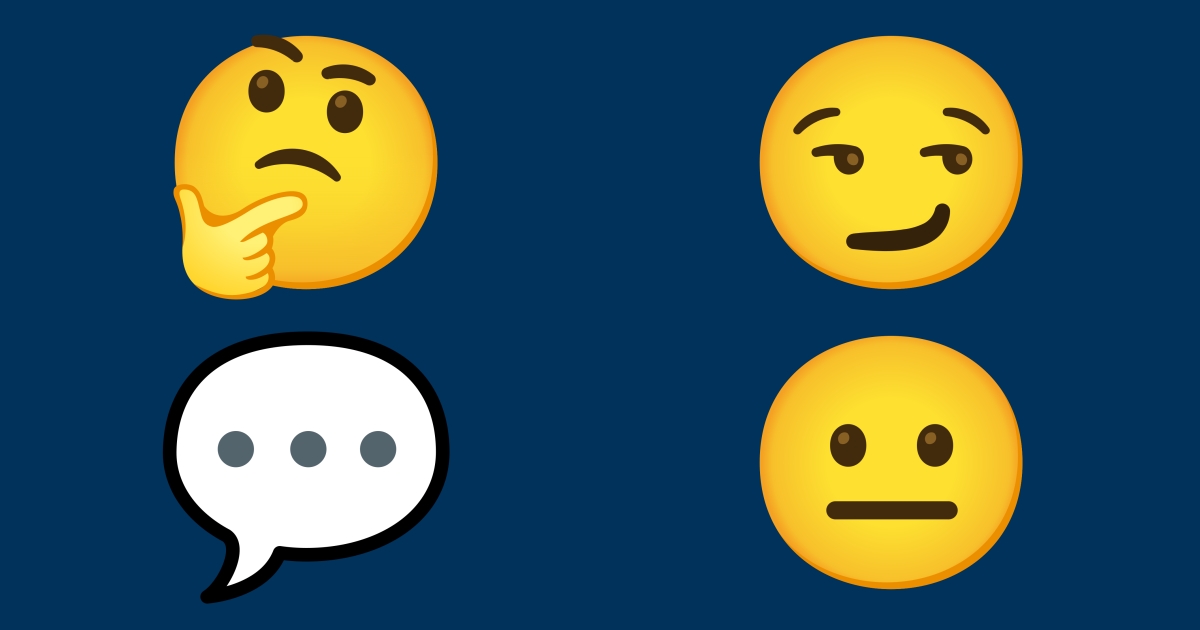 🤔 Mmm Emoji 😐 😏 💬
