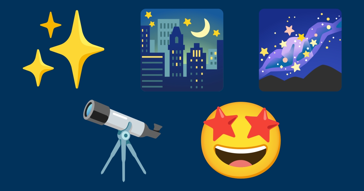 🤩 Stelle Emoji 🌃 🌌 🔭