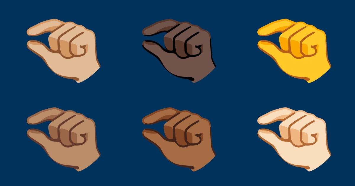 🤏 Poco Emoji 🤏🏻 🤏🏼 🤏🏽 🤏🏾 🤏🏿