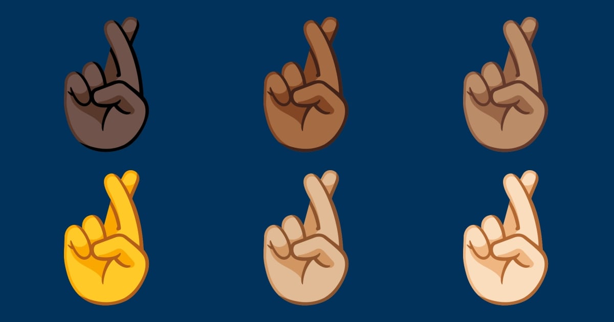 🤞 Incrociare Emoji 🤞🏻 🤞🏼 🤞🏽 🤞🏾 🤞🏿