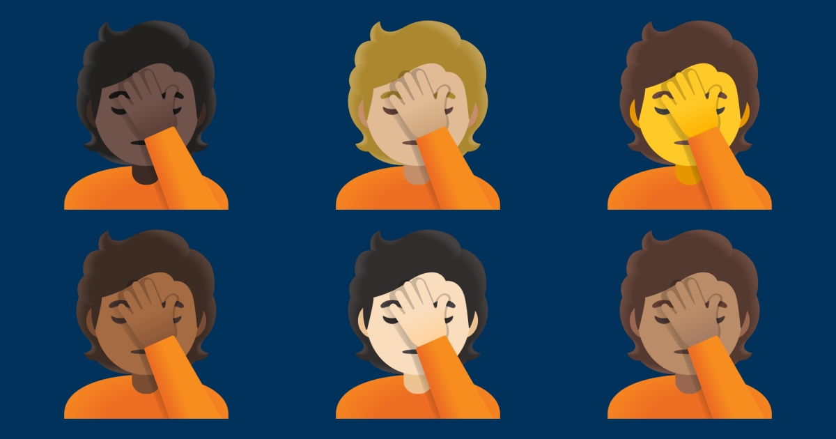 🤦 Mano In Fronte Emoji 🤦🏻 🤦🏼 🤦🏽 🤦🏾 🤦🏿