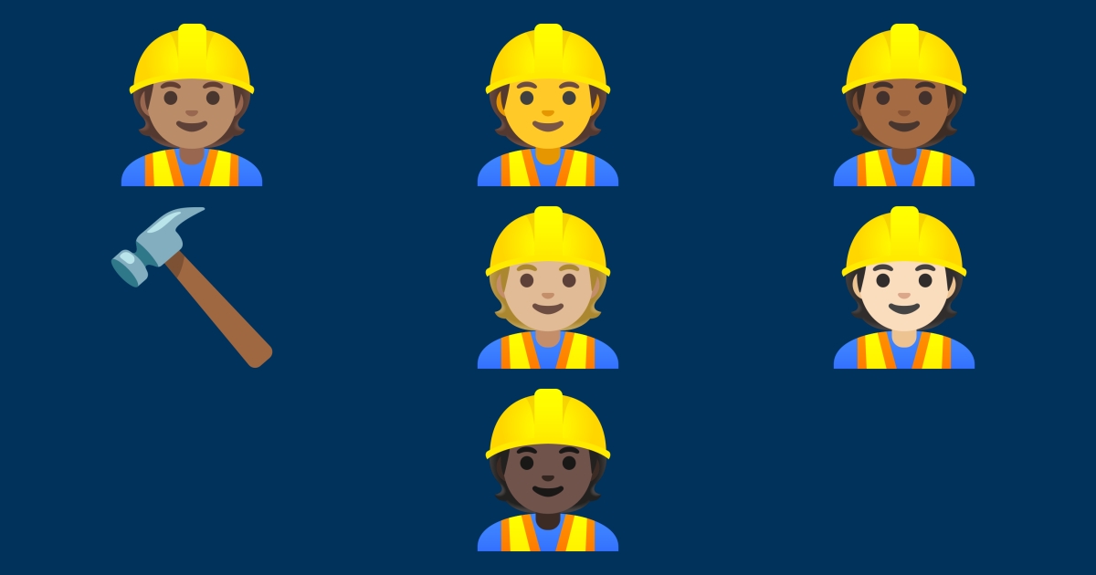 👷 Muratore Emoji 🔨 👷🏻 👷🏼 👷🏽 👷🏾 👷🏿