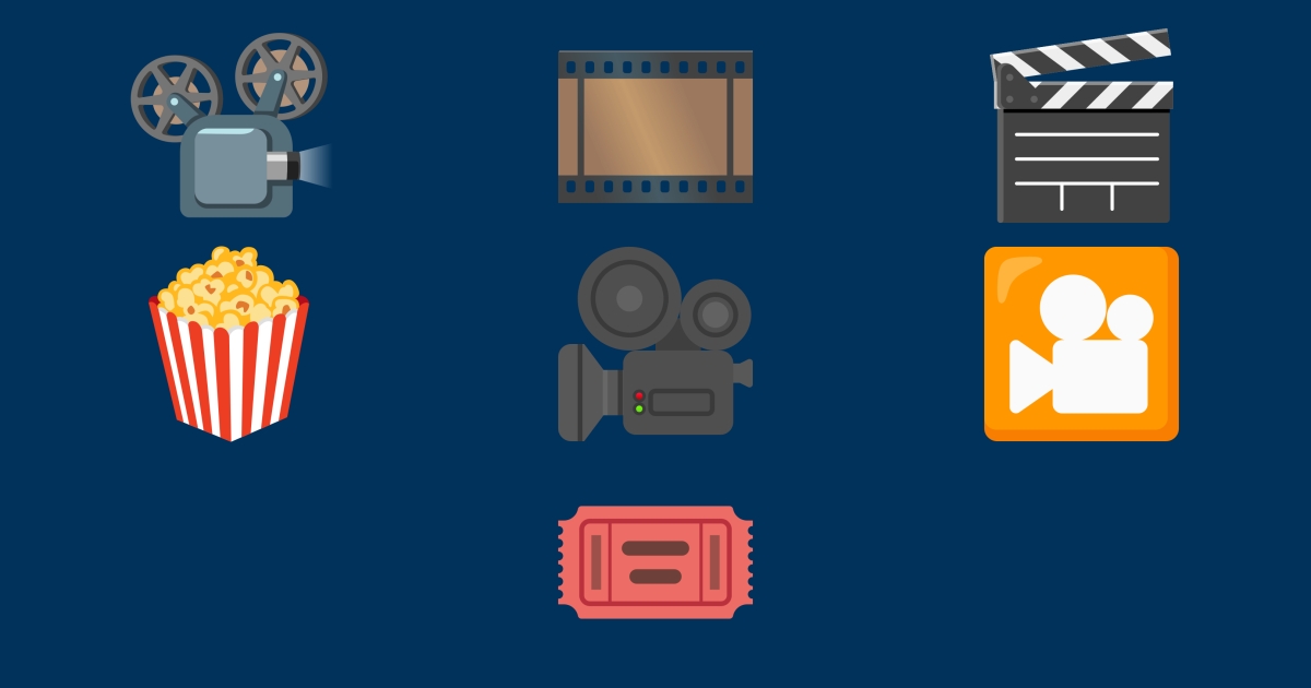 🍿 Cinema Emoji 🎟️ 🎥 🎞️ 📽️ 🎬 🎦