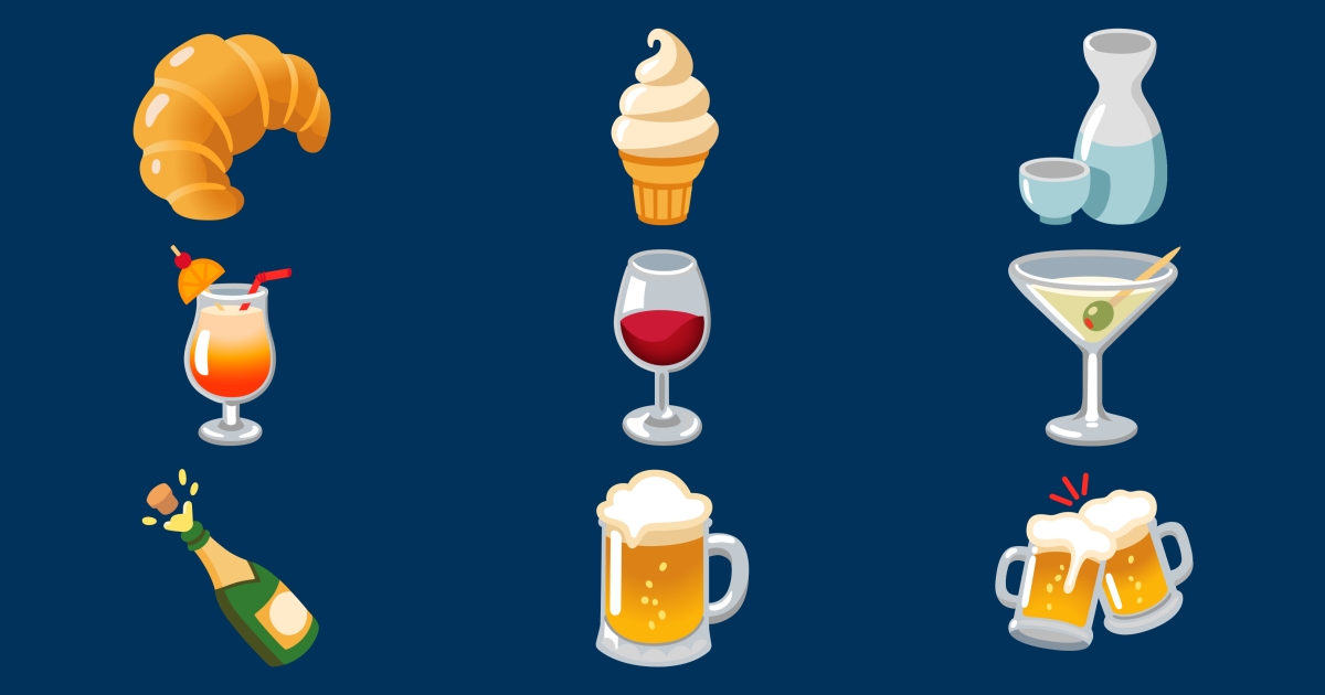 🥐 Bar Emoji 🍦 🍶 🍾 🍷 🍸 🍹