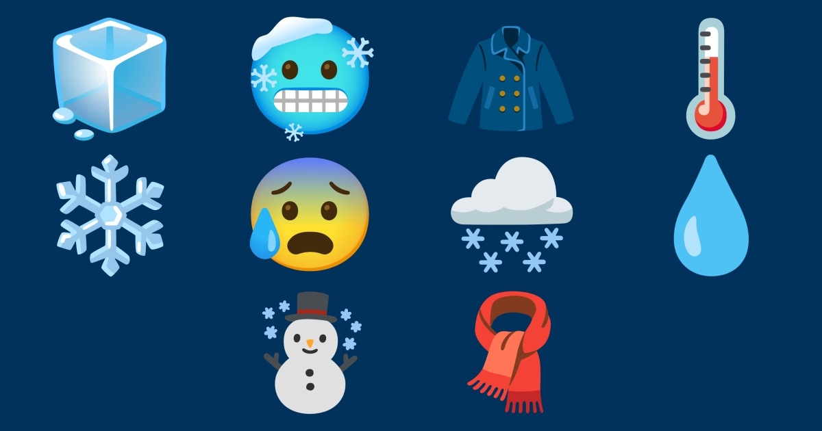 🥶 Freddo Emoji 😰 🧊 🌡️ 🌨️ ️ ☃️
