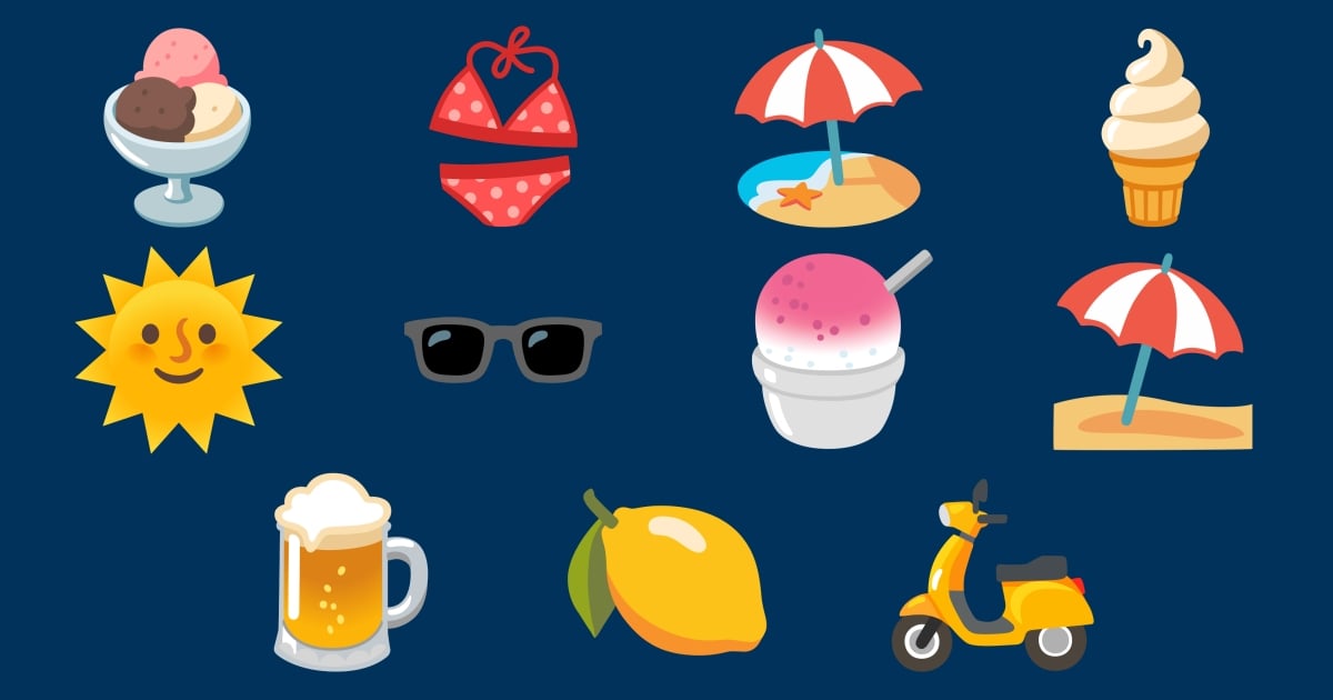 🍋 Estate Emoji 🍦 🍧 🍨 🍺 🏖️ 🛵