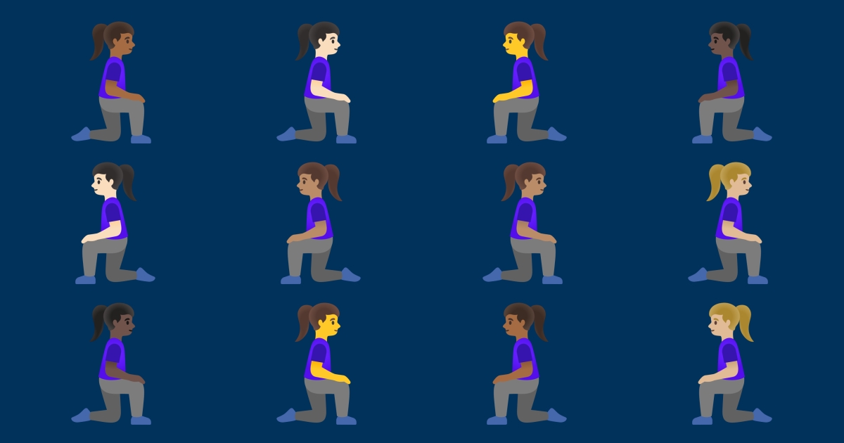 🧎‍♀️ Donna Inginocchiata Emoji 🧎‍♀️‍ ️ 🧎🏻‍♀️ 🧎🏼‍♀️ 🧎🏽‍♀️ 🧎🏾‍♀️ 🧎🏿‍♀️