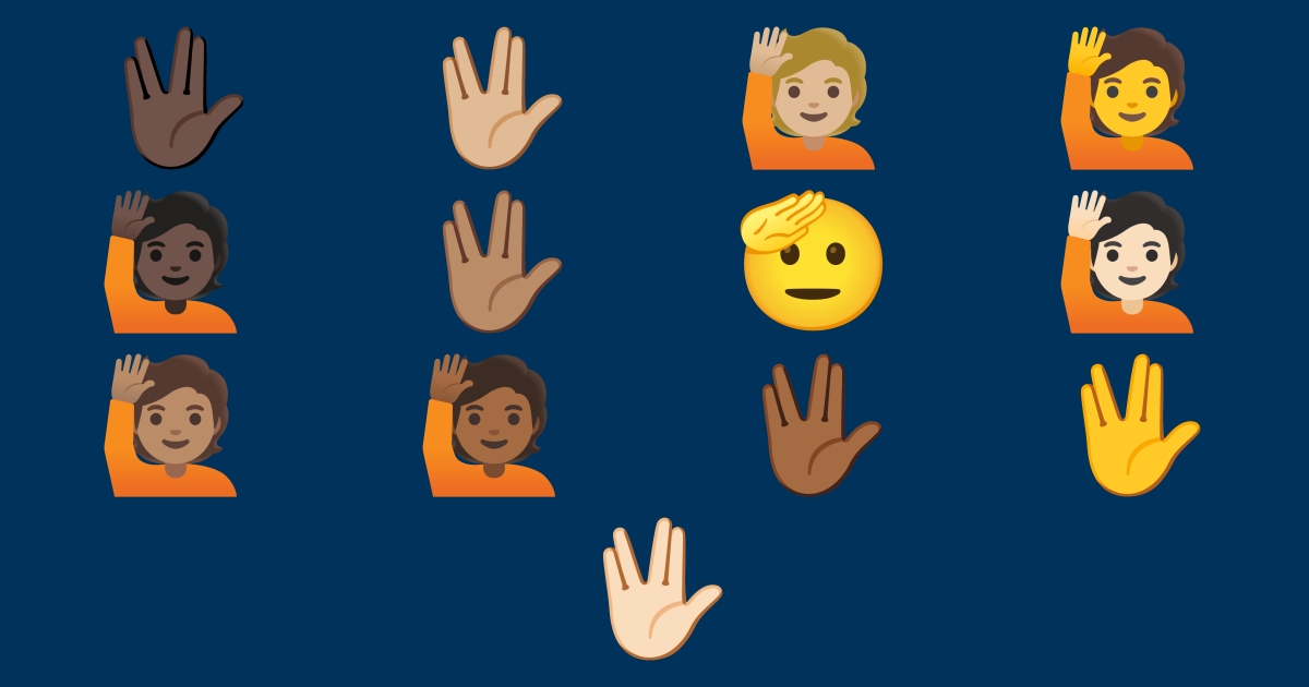 🫡 Saluto Emoji 🖖 🙋 🖖🏻 🖖🏼 🖖🏽 🖖🏾