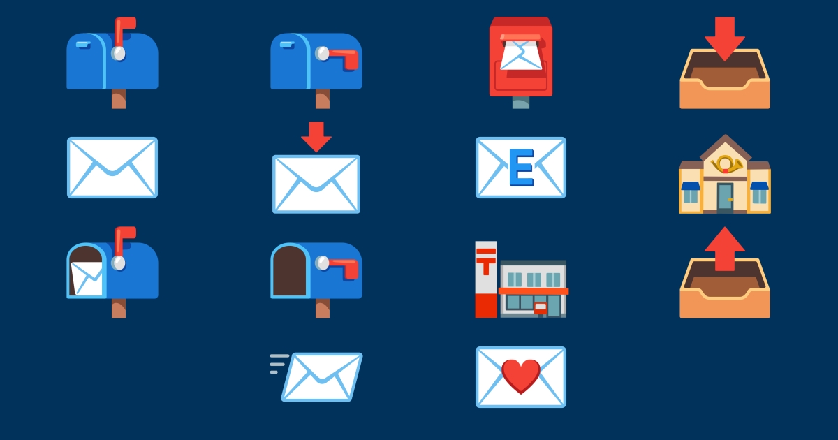 💌 Posta Emoji 🏣 🏤 ️ 📧 📨 📩
